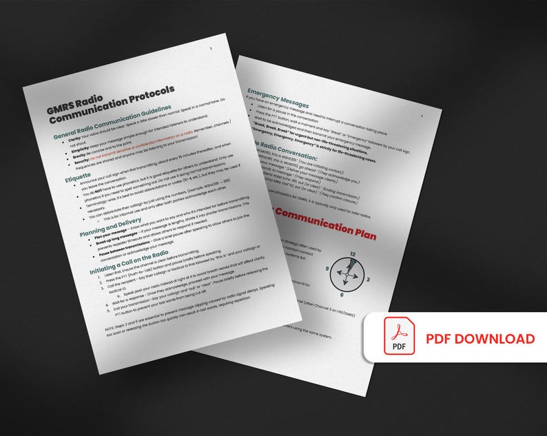 Emergency Communication Guide | Prepper Printable | SHTF Radio Plan ...