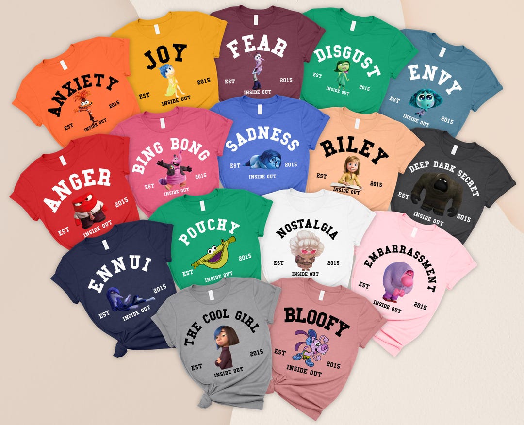 Inside Out Characters Shirts, Inside Out Kids Shirt, Inside Out Family ...