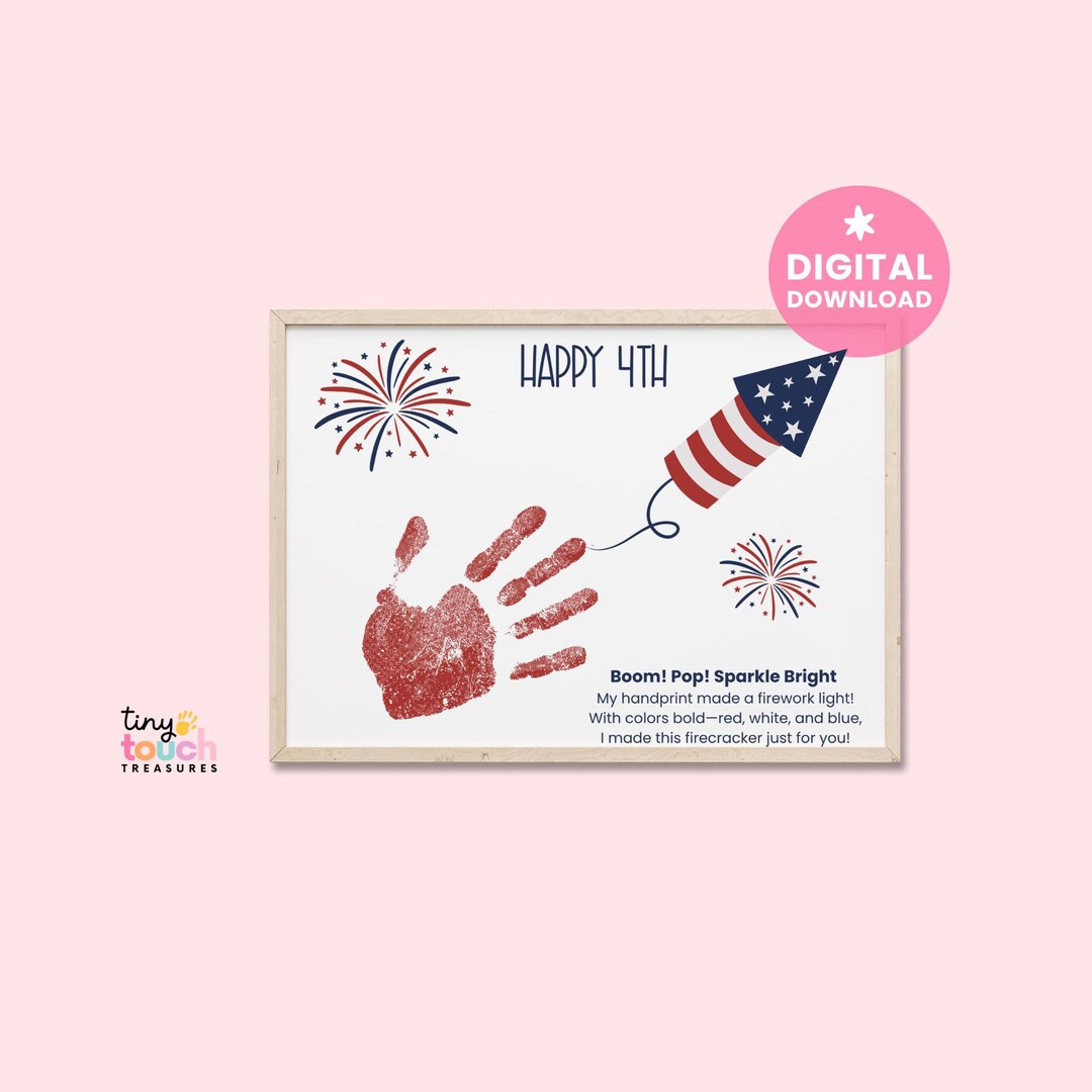 4th of July Handprint Art: Patriotic DIY Keepsake (digital Download ...