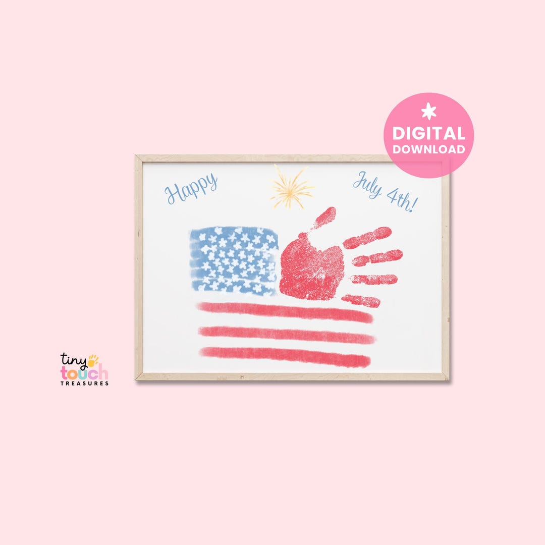 4th of July Handprint Crafts for Kids – Patriotic DIY Art Project ...