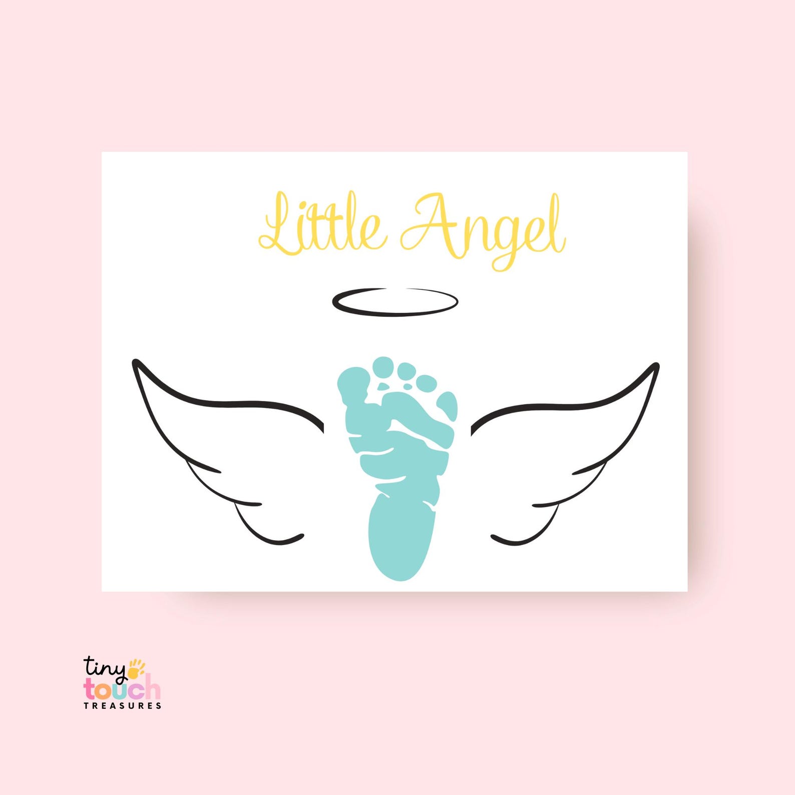 Mother's Day Footprint Craft. Little Angel Footprint. Mother Footprint ...