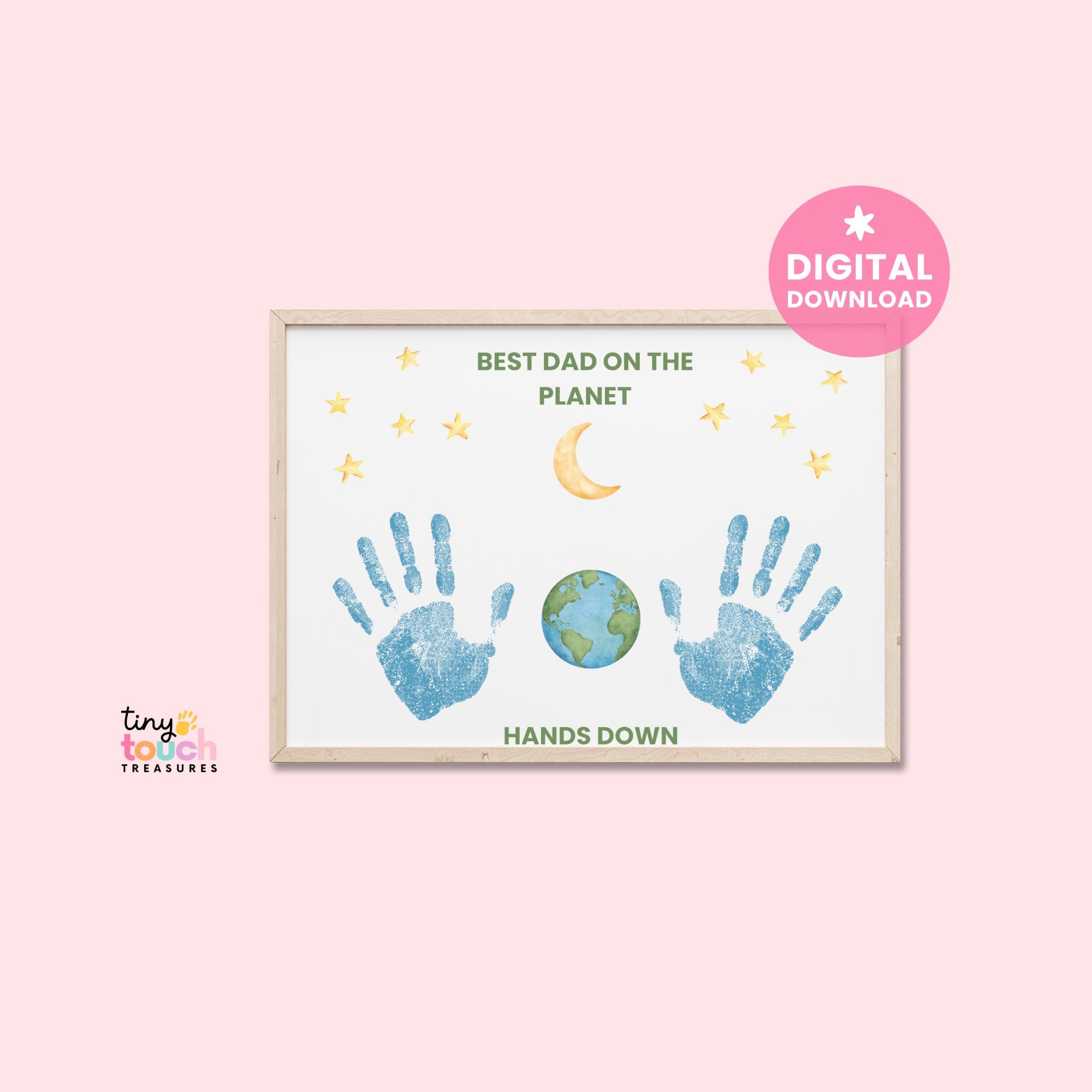 Father’s Day Handprint Craft Kit – Kids DIY Gift for Dad, Unique Memory ...