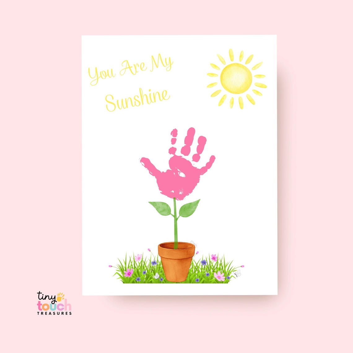 Mother's Day Handprint Art: You Are My Sunshine Flower Keepsake ...