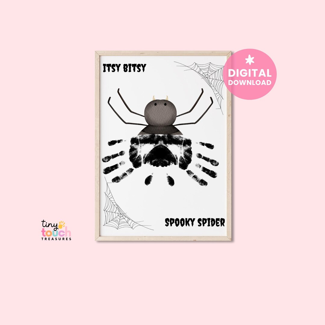 Spooky Spider Handprint Art: Halloween Kids Craft (digital Download ...