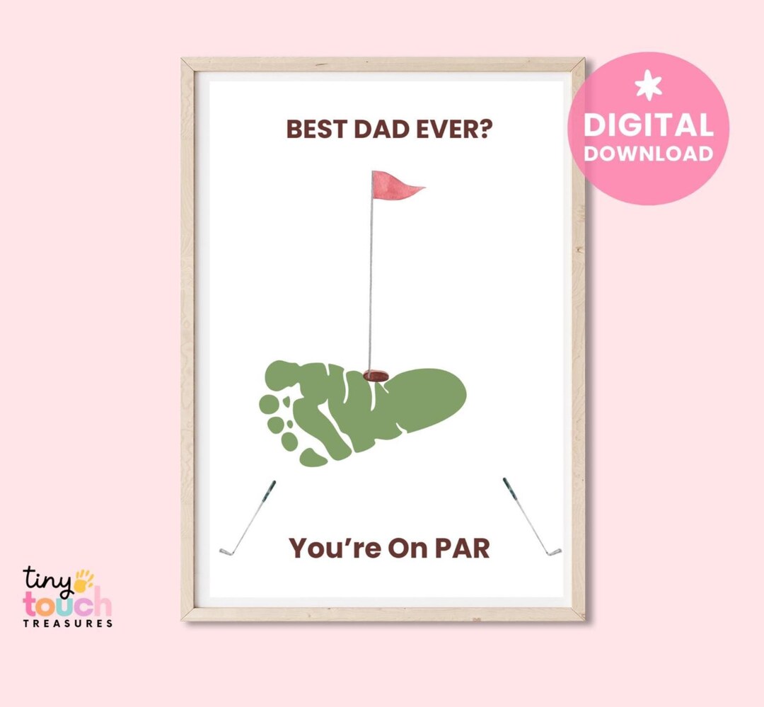 Father's Day Footprint Art: Golf Keepsake Craft (digital Download) - Etsy