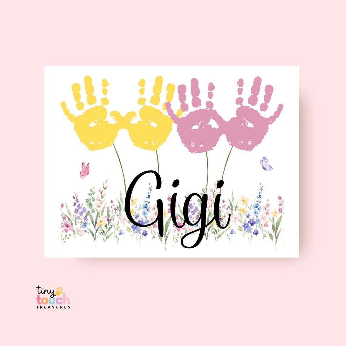 Mother's Day Handprint Art Craft. Gigi Flower Handprint. Grandma ...