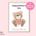 Mother's Day Footprint Art Craft. Bear Little Cub Footprint. Mom ...
