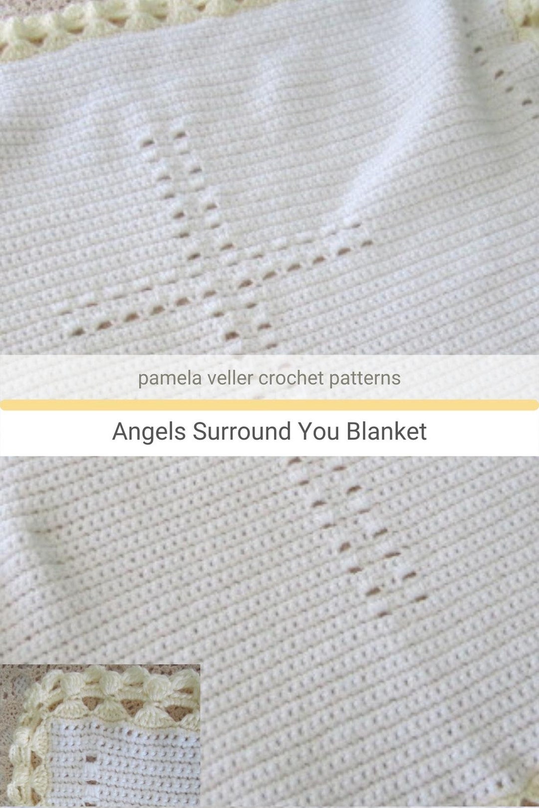Crochet Angel Cross Blanket Pattern: Christening Baptism (PDF Pattern ...