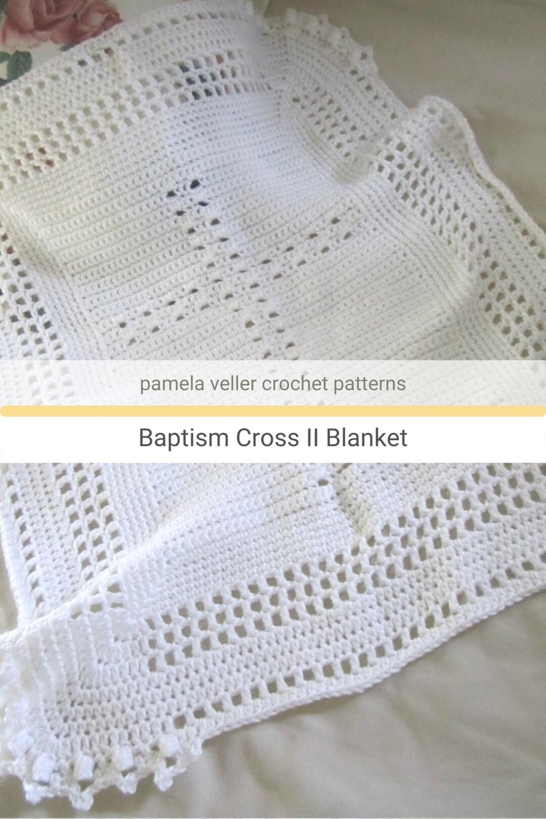 Crochet Christening Blanket Pattern: Cross Design II (PDF Pattern) - Etsy