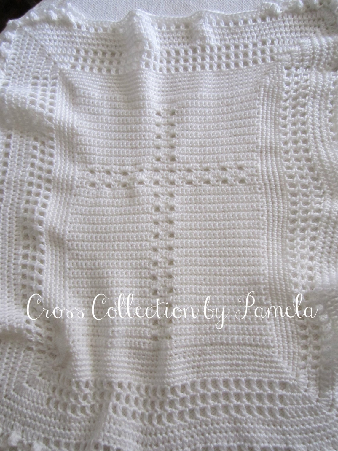 Crochet Christening Blanket Pattern: Cross Design II (PDF Pattern) - Etsy
