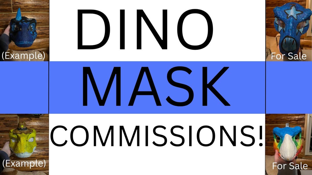 Dino Mask Commissions! - Etsy