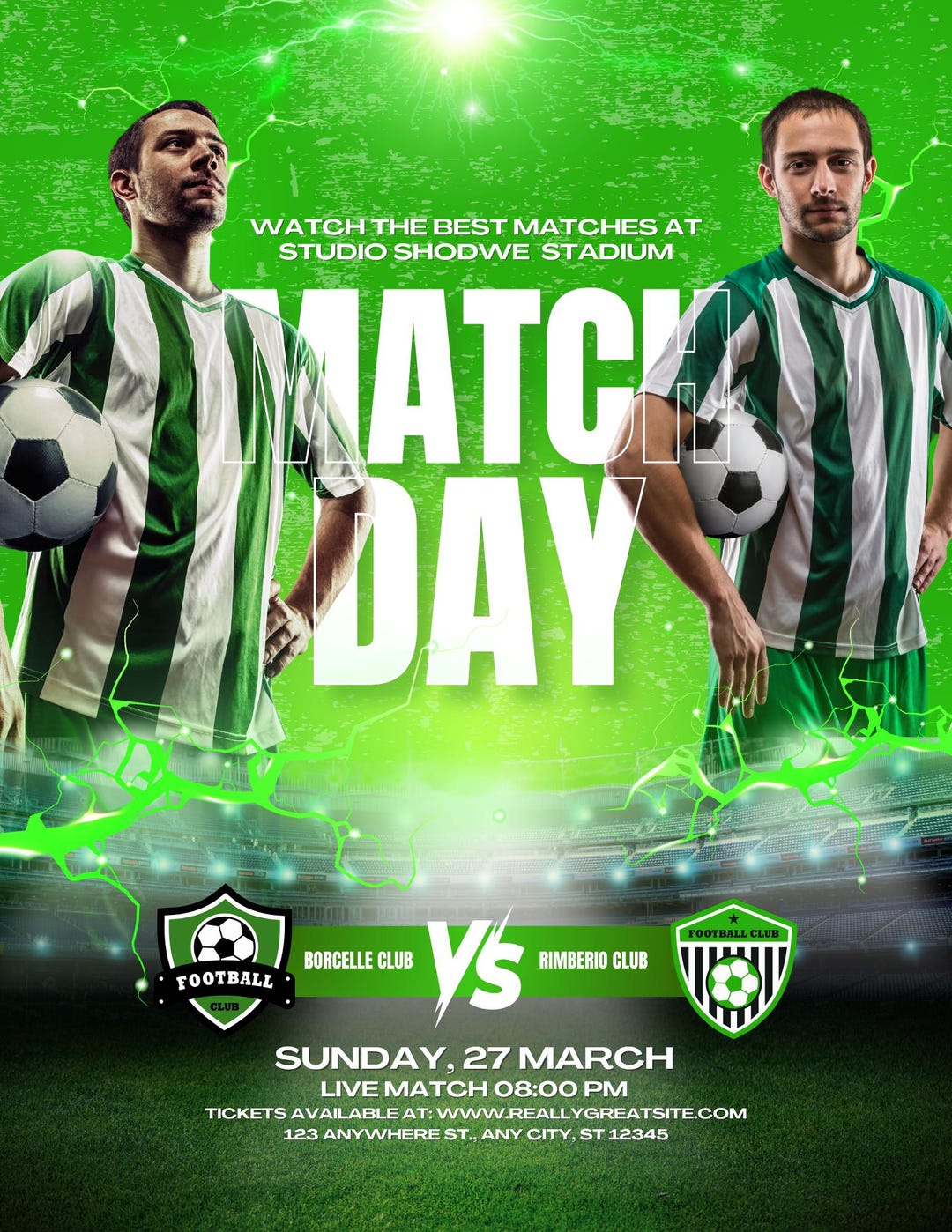 Match Day Flyer - Etsy