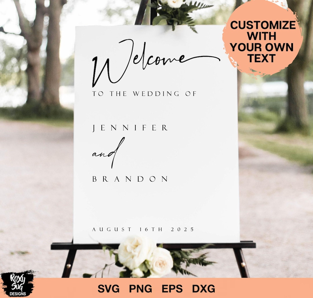 Printable Wedding Welcome Sign Svg, Welcome to Our Beginning, Welcome ...