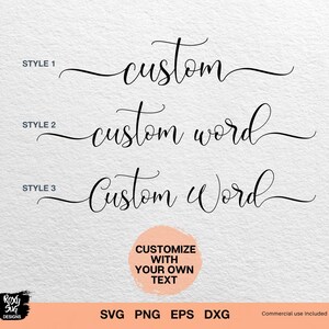 Custom Text Svg, Custom Word Svg, Custom Name Svg, Custom Name ...