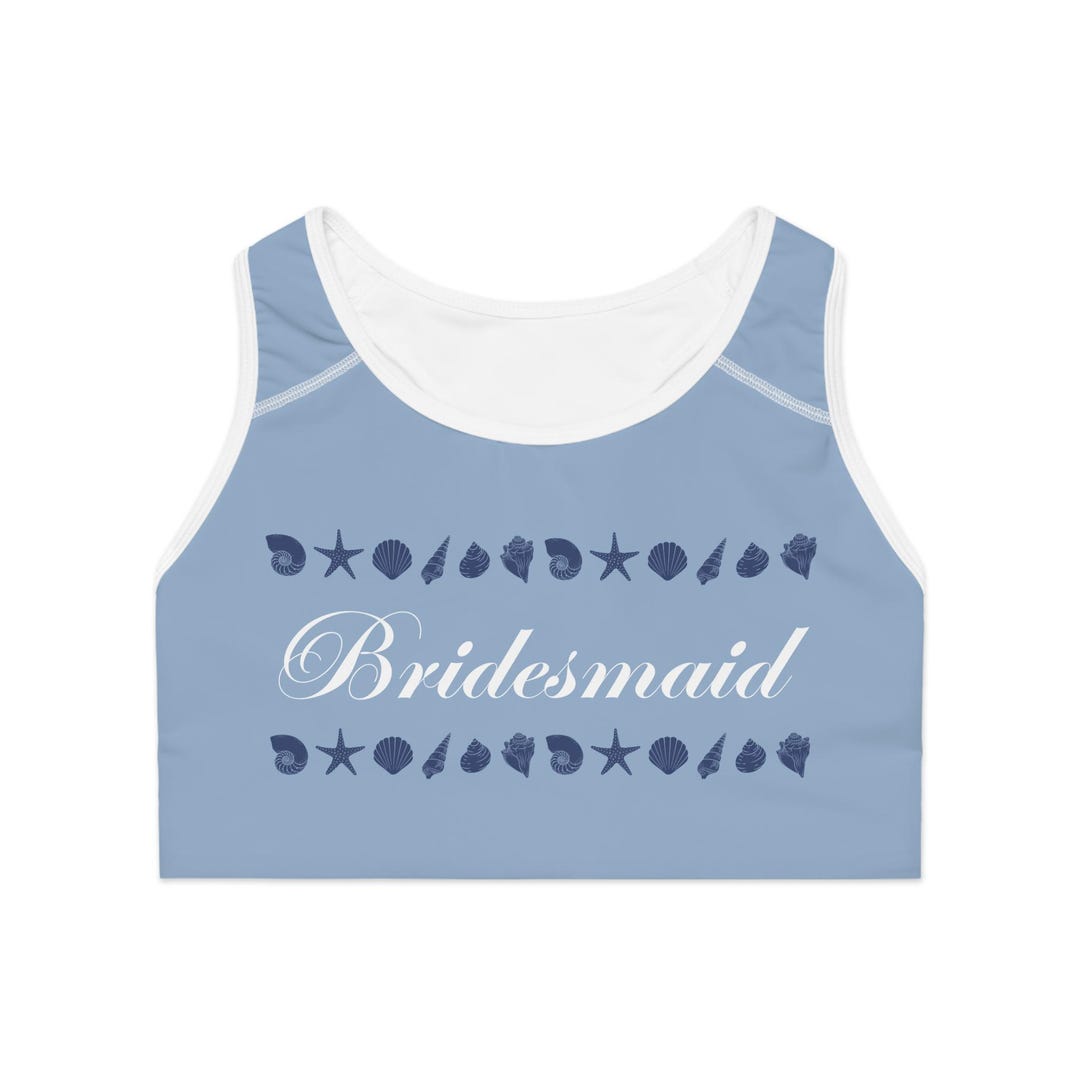 Coastal Beach Bridesmaid Sports Bra (AOP) - Etsy