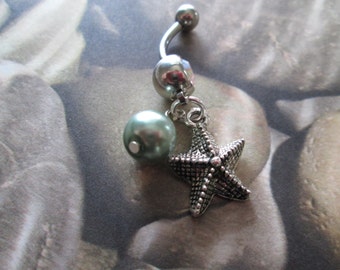 Body jewelry-blue eyed frog prince belly button ring | Etsy