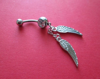 Body Jewelry Feather Belly Button Rings Piercing | Etsy