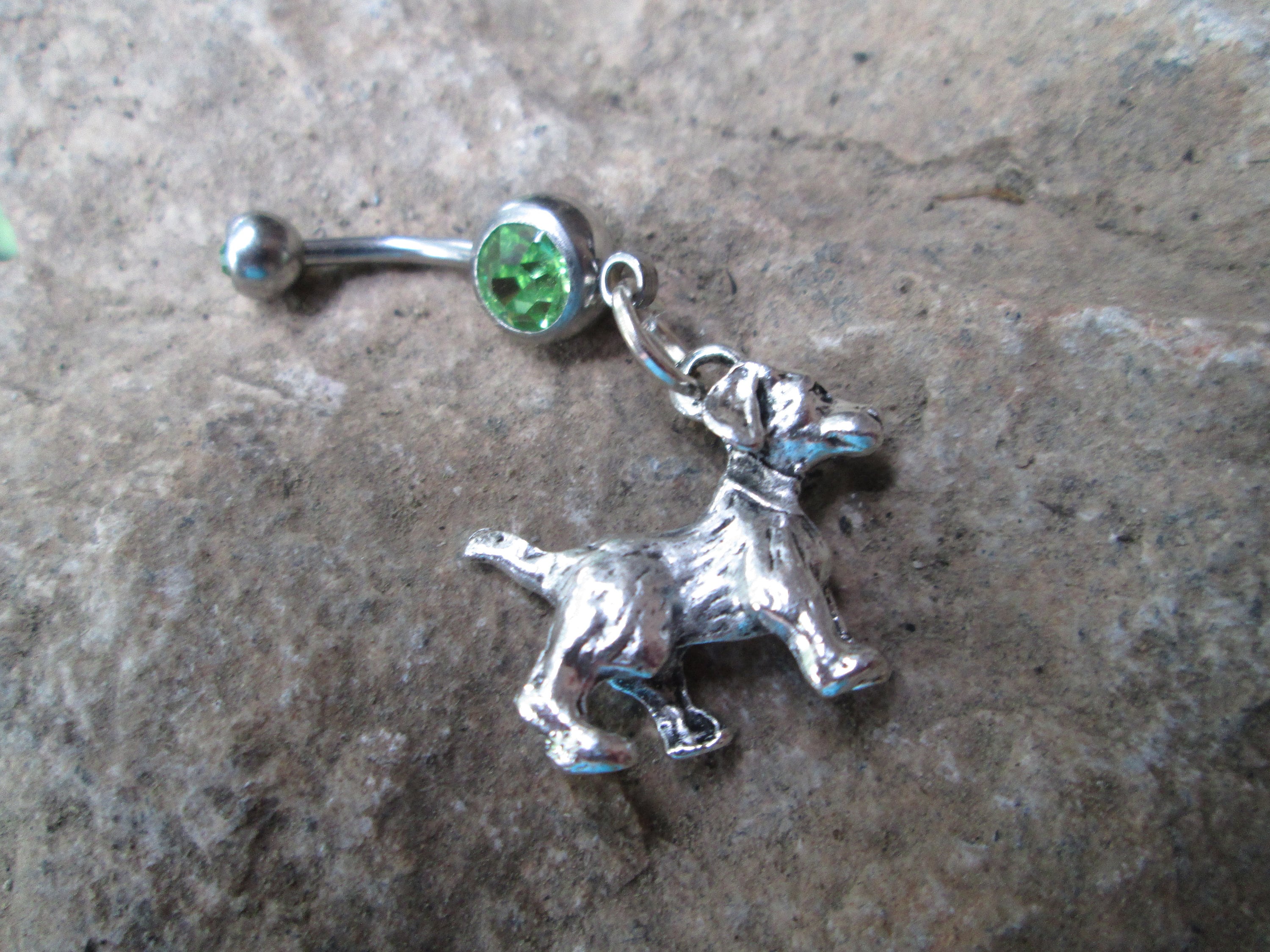 Dog Belly Ring Body Jewelry Piercing Dog Lovers - Etsy