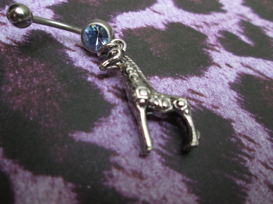 Wild Animal Giraffe Belly Button Ring, Body Jewelry Piercing - Etsy