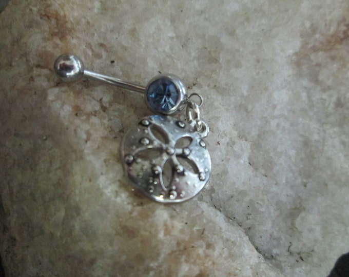 Sand Dollar Charm Belly Button Rings, Body Jewelry Piercing - Etsy