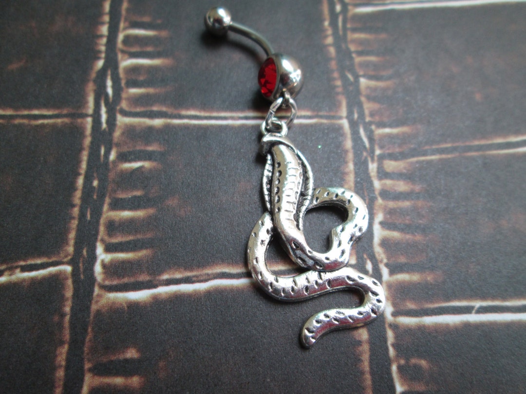 Cobra Snake Belly Rings, Body Jewelry Piercing - Etsy