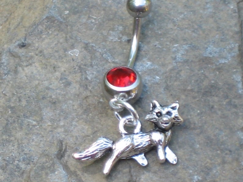 Body Jewelry Fox Belly Button Ring Piercing - Etsy