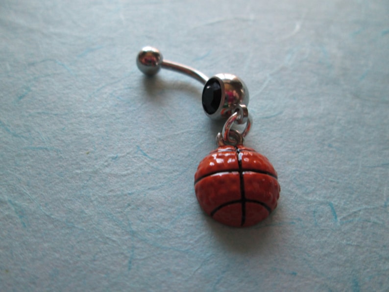 Body Jewelry Basketball Belly Button Rings Piercing Sports - Etsy