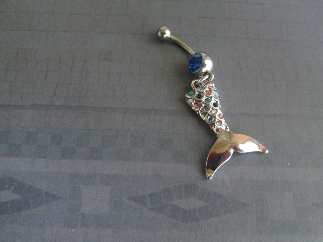 Body Jewelry Mermaid Tail Belly Button Rings Piercing - Etsy