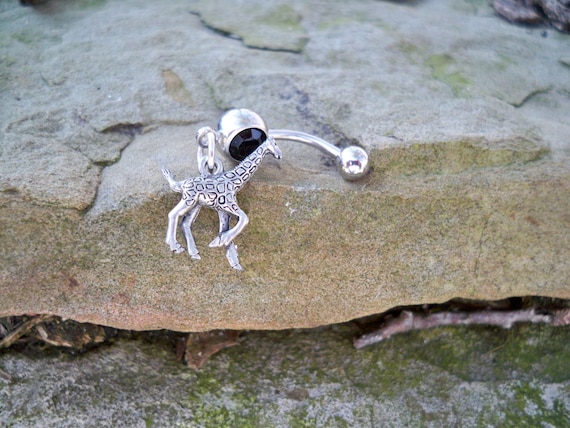 Body Jewelry Giraffe Belly Button Ring Piercing | Etsy