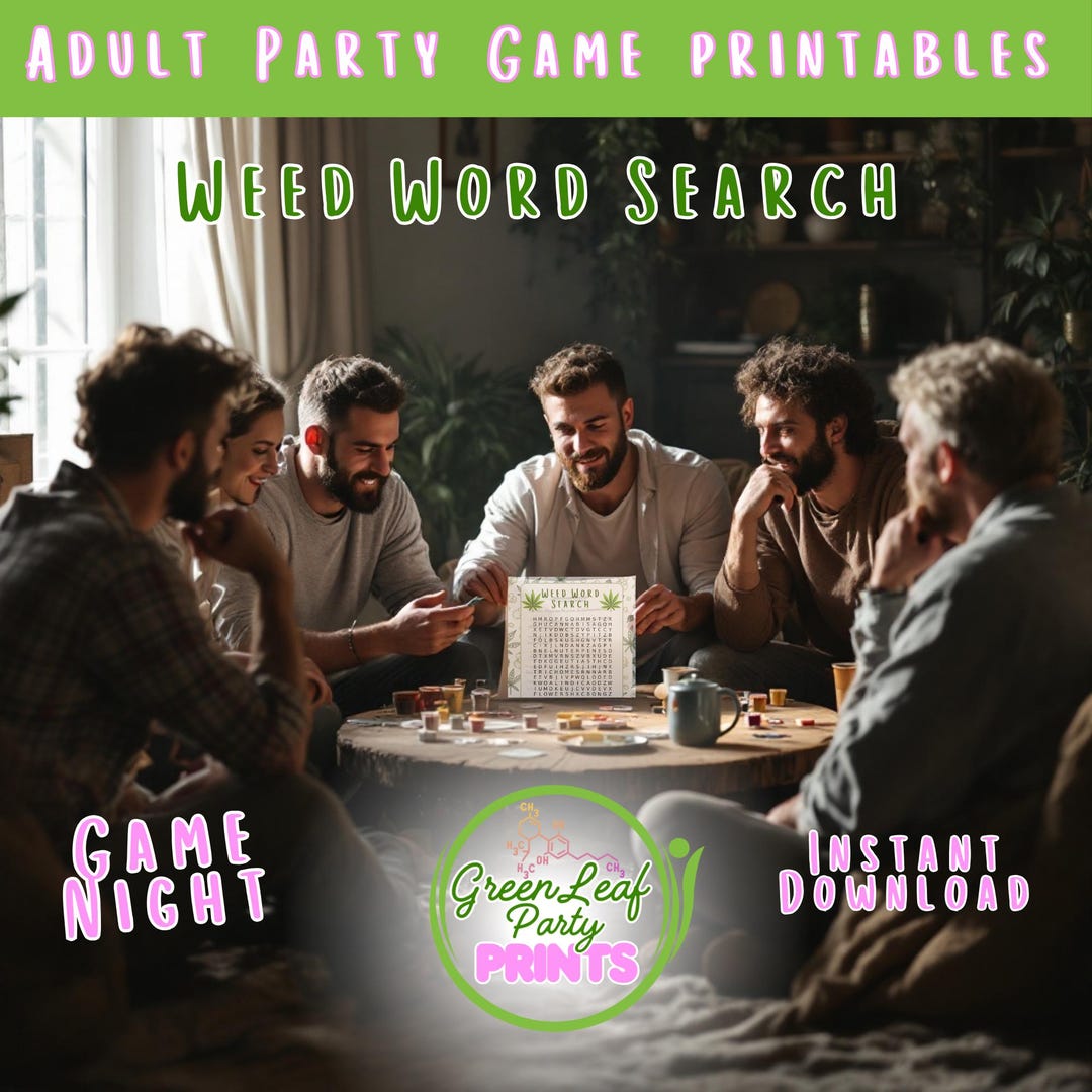 Weed Word Search Printable, Cannabis Themed Word Puzzle, Fun Weed ...