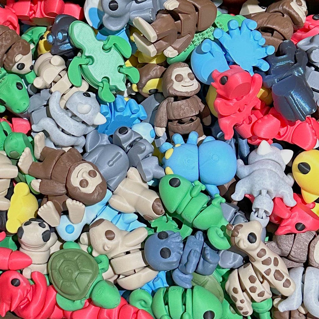 Mystery Mini Fidget Grab Bag: Articulated Animals - Etsy