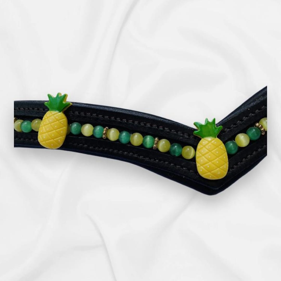 16” Havanah Brown V Shaped Pineapple Browband - Etsy