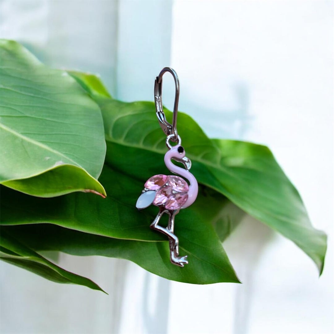 Pink Flamingo Crystal Bridle or Braid Charm - Etsy