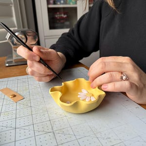 Handmade Polymer Clay Figurine – Mouse Sitting on Wedge of Cheese (MADE ...