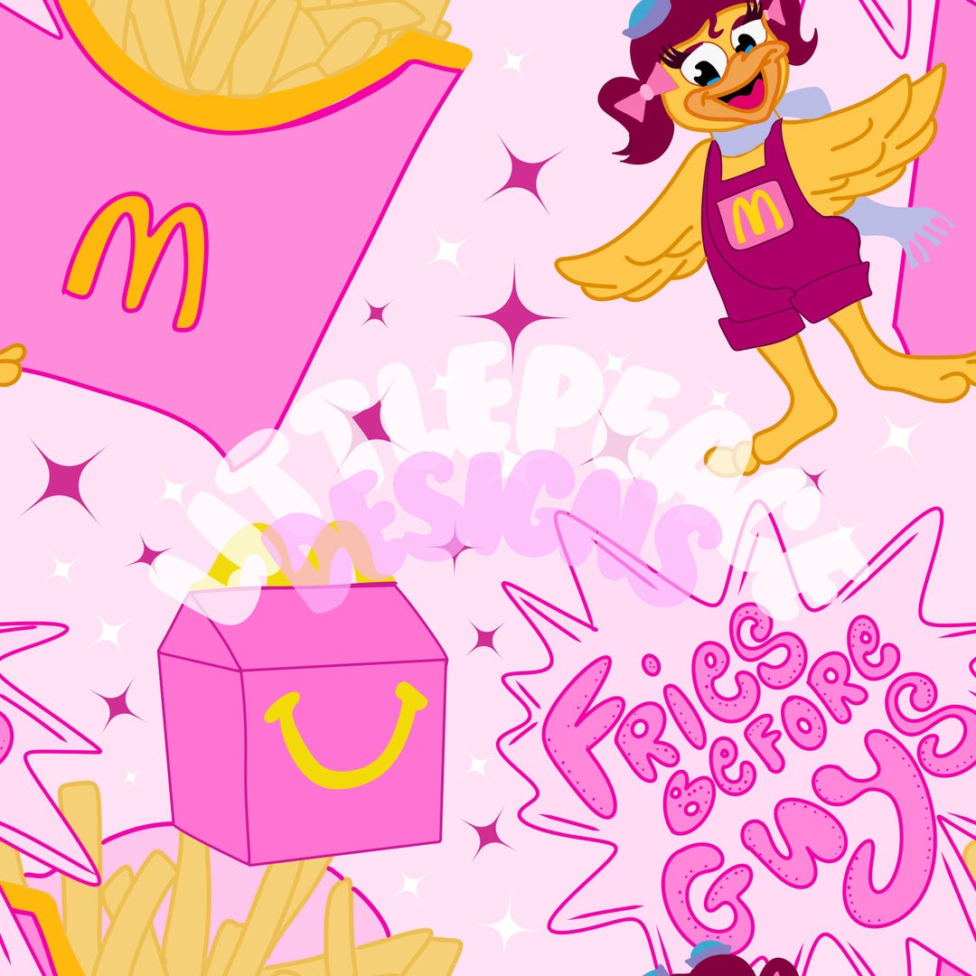 Girly Mcdonalds Seamless Files/seamless Patterns for Fabric Printing ...