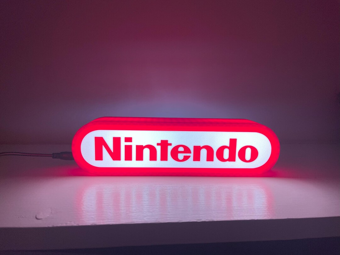 Nintendo Logo 3d Printed Lightbox - Etsy