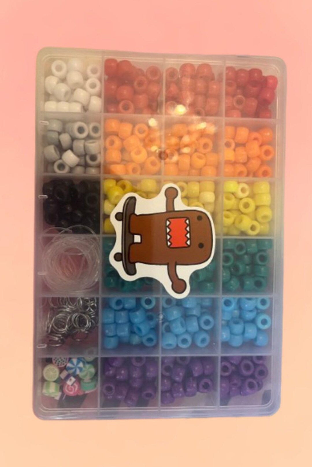 Kandi Bead Rave Kit With Charms, String, Metal Rings - Etsy