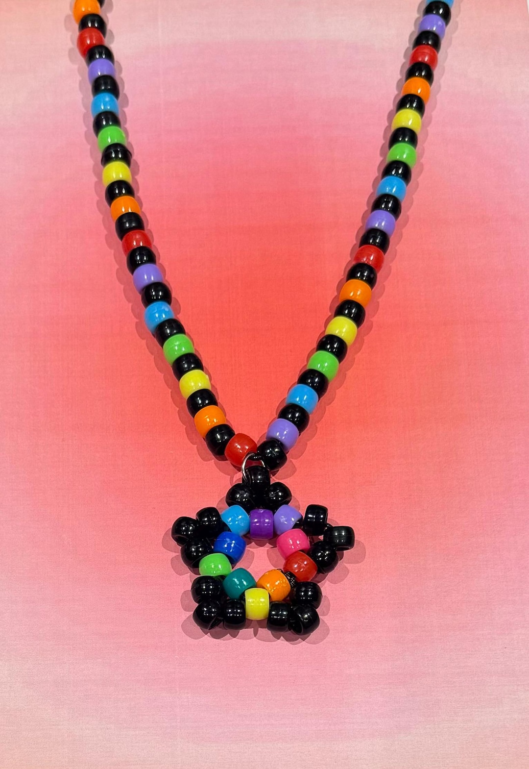 Personalized Kandi Star Necklace, Rave - Etsy