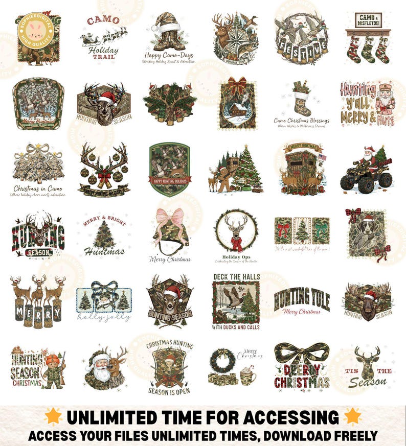 100+ Hunting Season Png Bundle, Camo Christmas Png, Better Not Pout Png ...