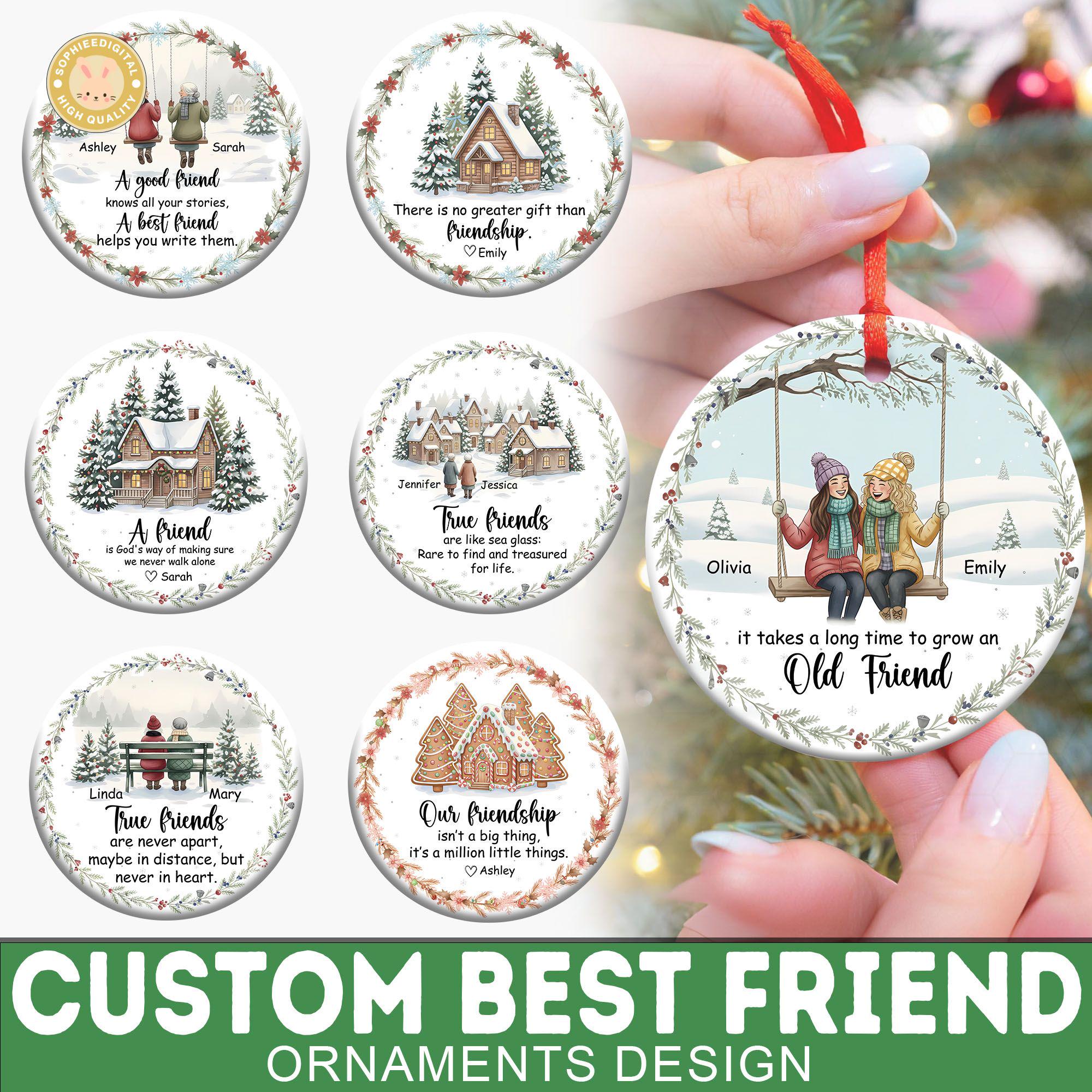 6+ Best Friend Ornament Bundle, Custom Friendship Ornament Designs ...