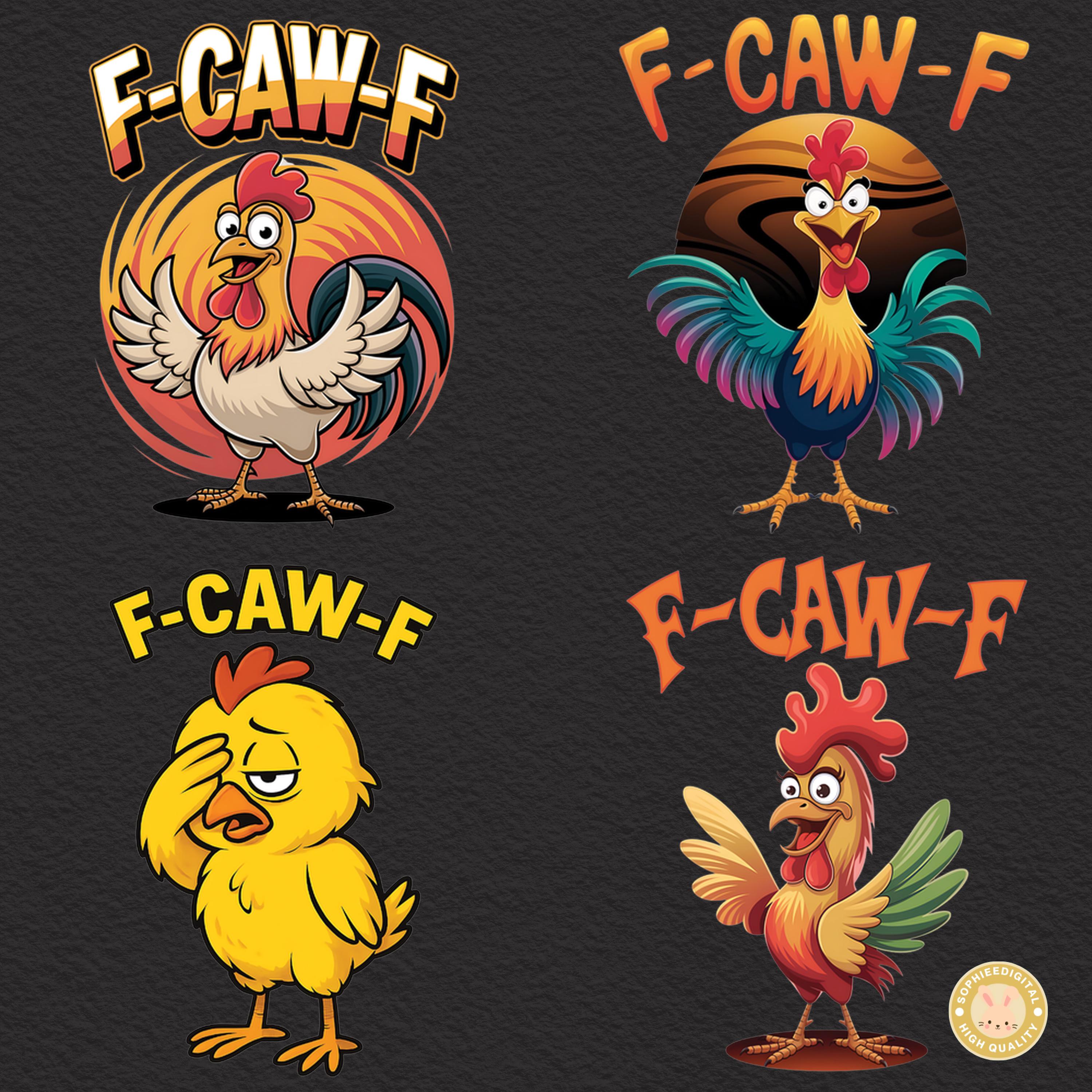 300+ Chicken Middle Finger Png Bundle, Screaming Chicken Png, F-caw-f ...