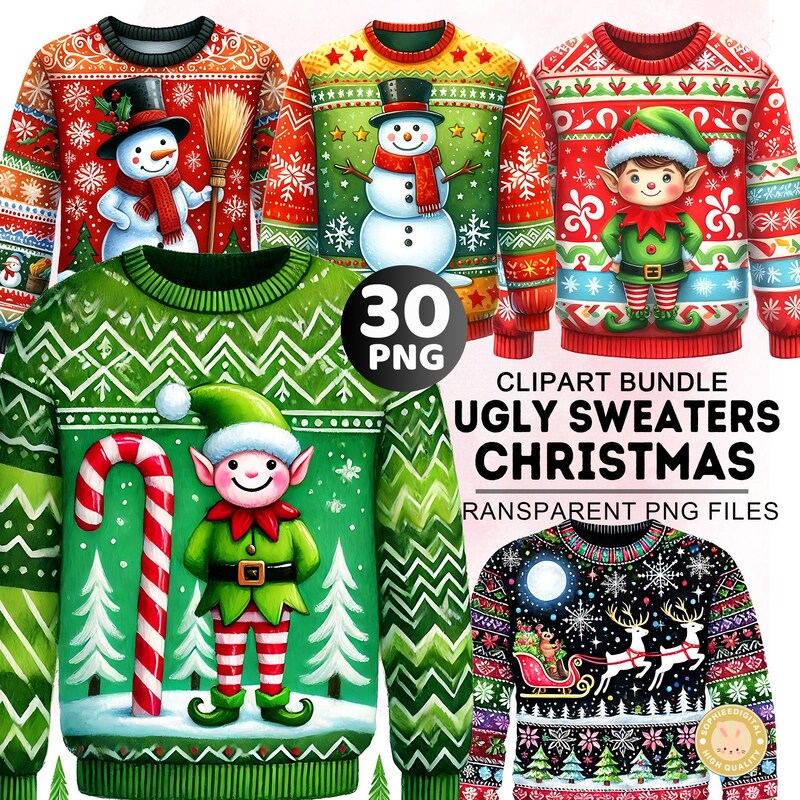 Ugly Sweater Clipart - Etsy