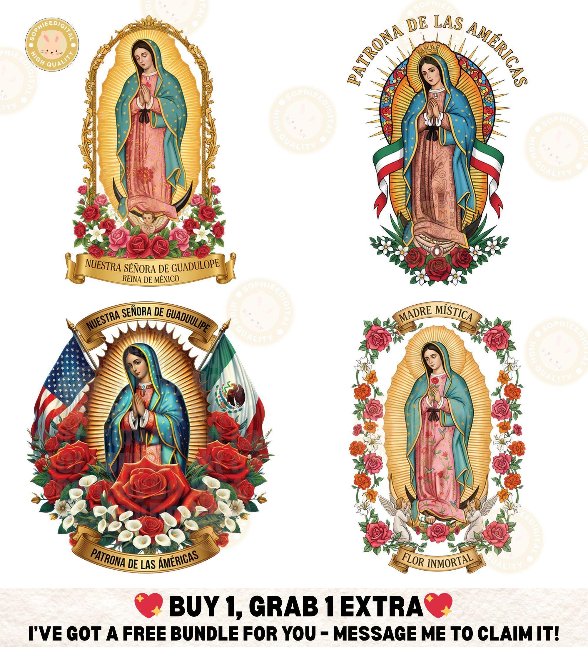 50+ Virgin of Guadalupe Png Bundle, Mary Did You Know Png, Preppy Faith ...