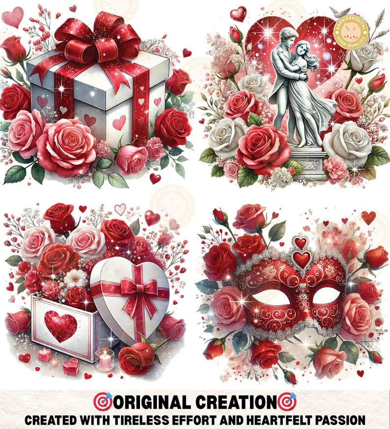 20+ Watercolor Valentines Glitter Clipart Bundle, Heart Glitter Png ...