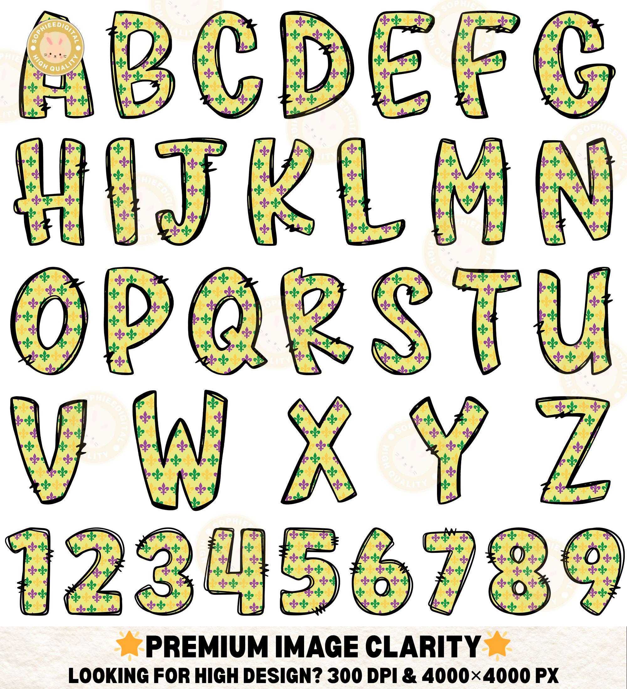 4+ Mardi Gras Letters Png Bundle, Mardi Gras Alphabet Png, Mardi Gras ...