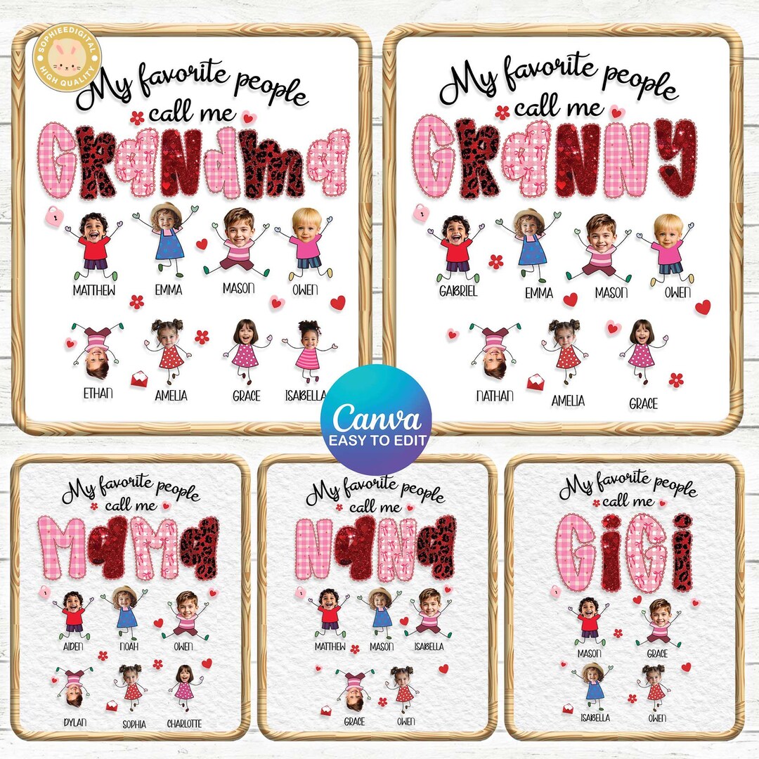 6+ Custom Kids Face Canva Template, My Favorite People Png, Valentine ...
