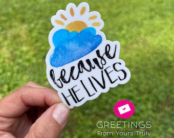 Because He Lives Sign - Etsy