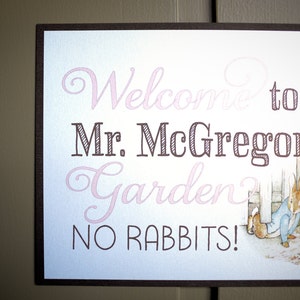Mr. Mcgregor's Garden Sign: No Rabbits Birthday Party Decor (8x10) - Etsy
