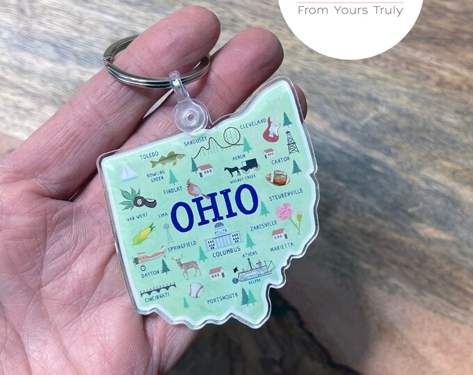 Ohio Key Chain - Etsy