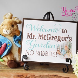 Mr. Mcgregor's Garden Sign: No Rabbits Birthday Party Decor (8x10) - Etsy